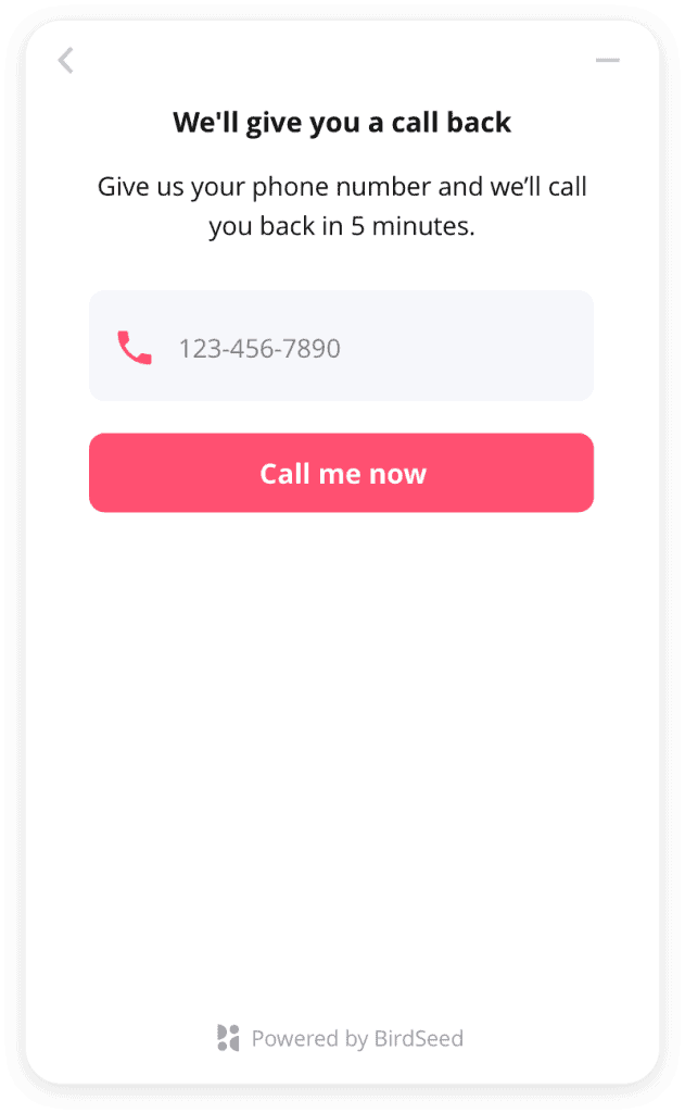 Setting Calls Made Easy | Website Phone Call Scheduler, Birdseed